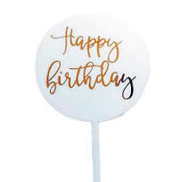 Happy Birthday Acrylic Topper
